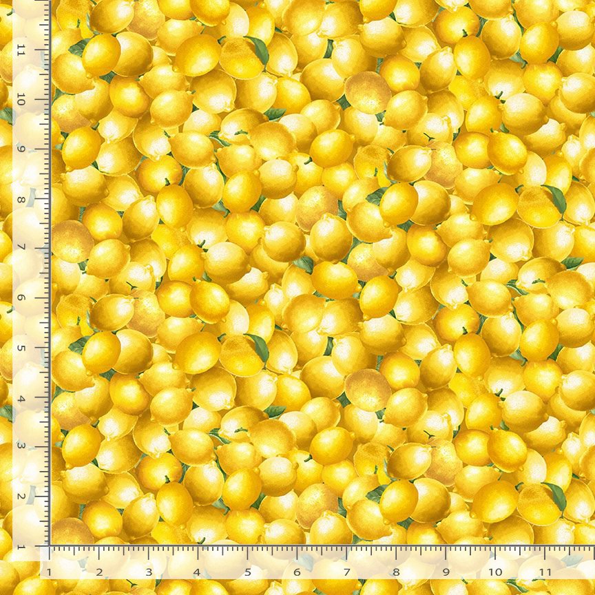 Limoncello Packed Lemons Fabric by Timeless Treasures, Lemon Fabric ...