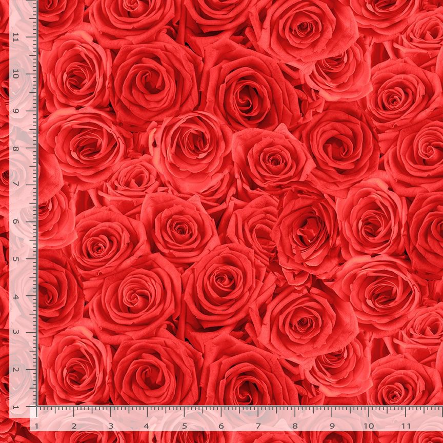 Rendezvous Packed Roses Fabric by Timeless Treasures, Red Roses, Quilt ...