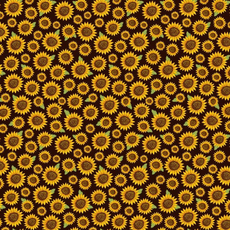 Hello Fall Sunflowers Autumn Beauty Fabric by Timeless Treasures, Sunf ...
