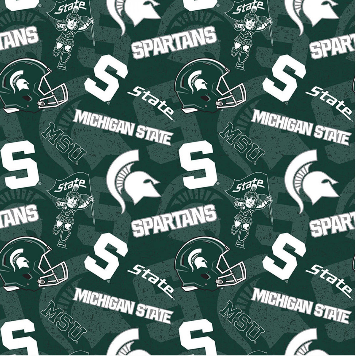 Michigan State University, Spartans Fabric, Licensed NCAA Fabric, Coll ...