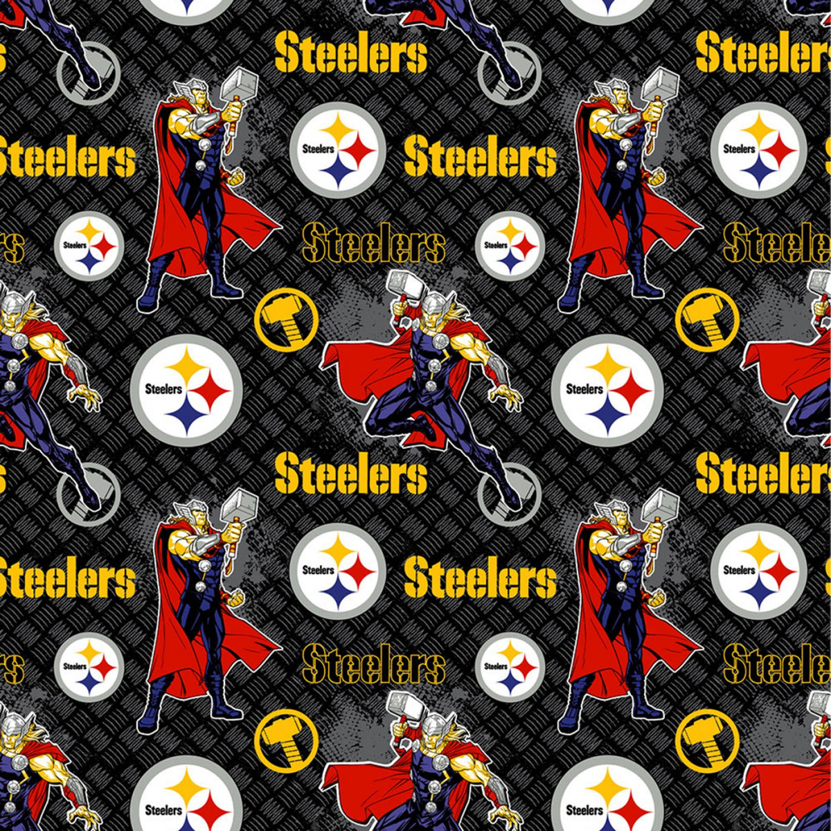 Pittsburgh Steelers, Thor Fabric, Licensed NFL Fabric, Marvel Comics ...